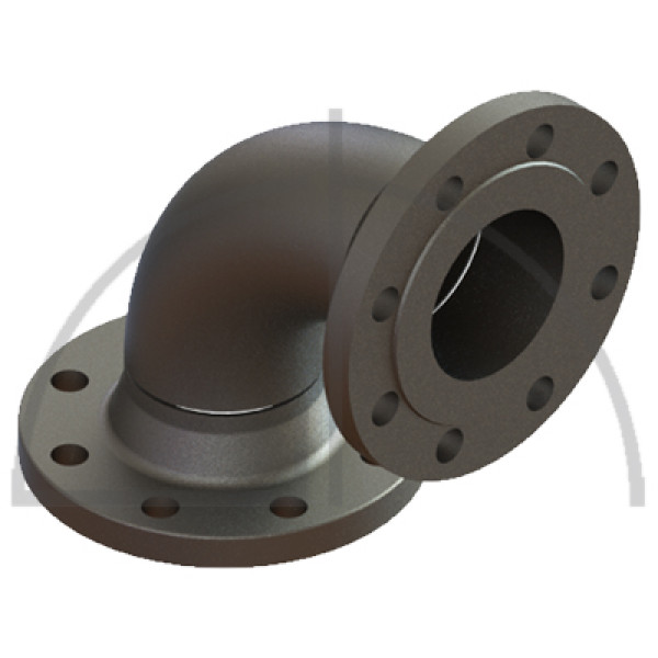 Flanschbogen, 90°, schwarz DN 100 | Dampfkessel-Ersatzteile von Gestra ...